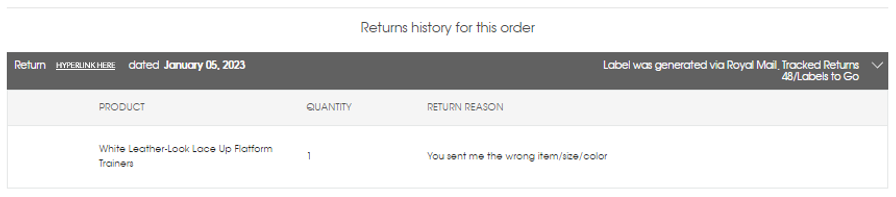 I didn't receive an email with my returns label, how do I access this ...